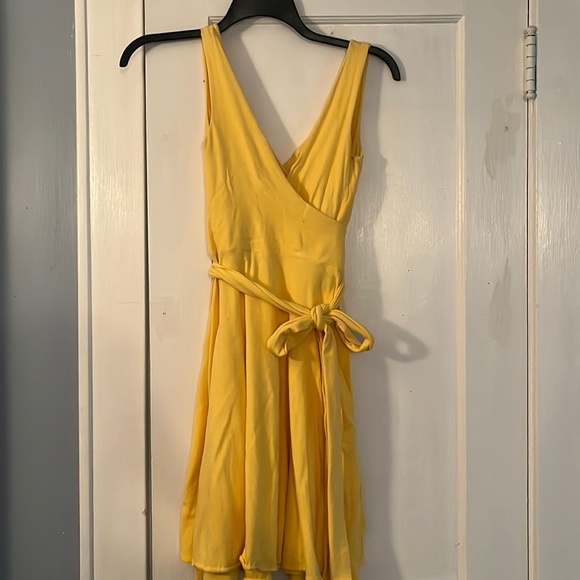 Moda International | Dresses | Yellow Wrap Dress | Poshmark